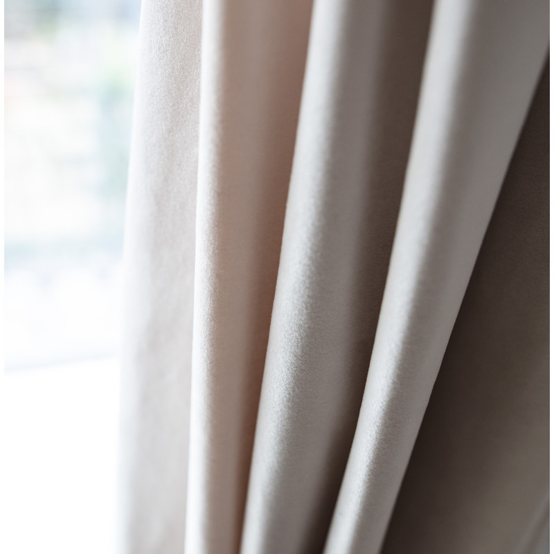 Microfiber Cream Velvet Curtain