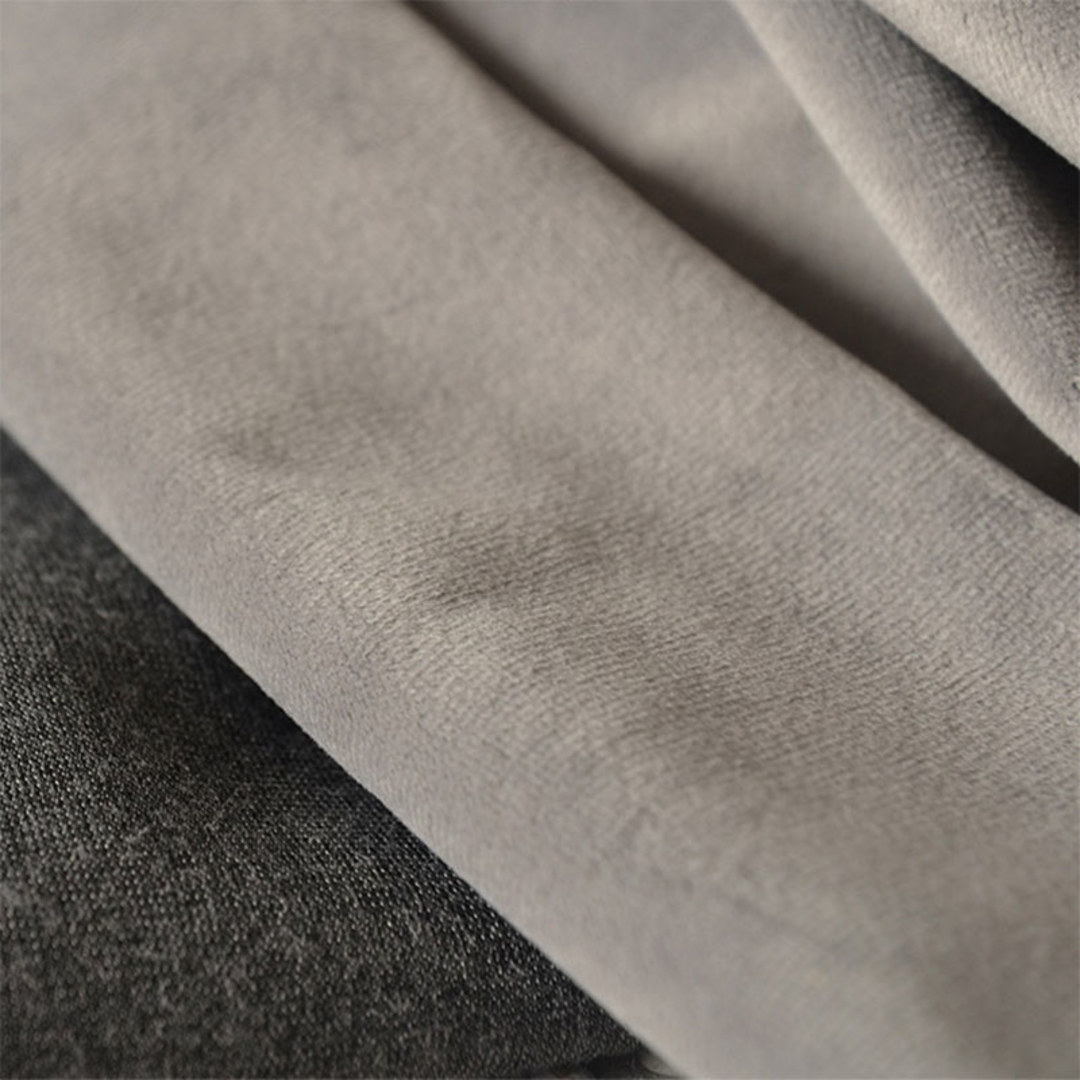 Fine Light Grey Velvet Curtain