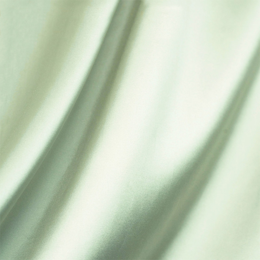 Lustrous Light Sage Green Silky Satin Curtain
