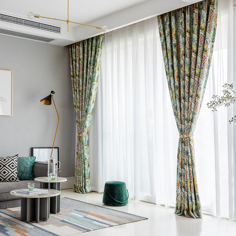 Colorful curtain panels store