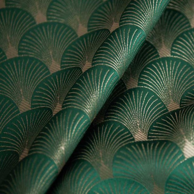 Dark green curtain fabric store