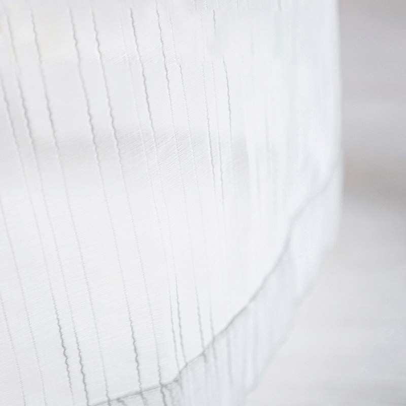 The New Neutral White Voile Curtains with Exquisite Striped Texture