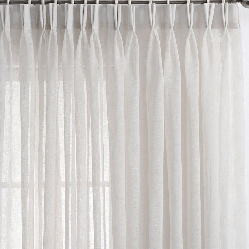 Daytime Textured Weaves Vanilla White Sheer Voile Curtain