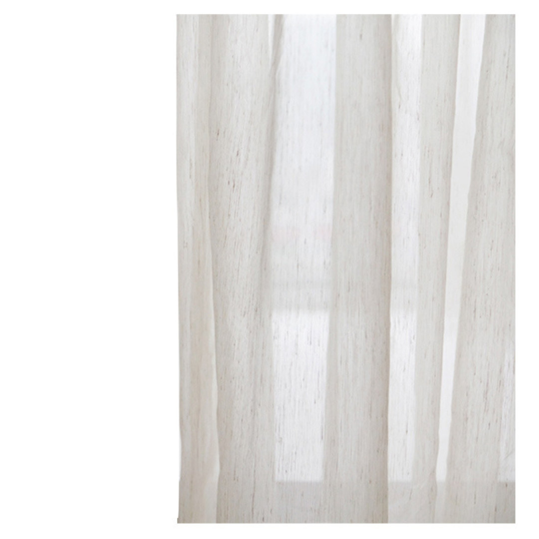Natural Linen Cotton Blend Voile Curtain