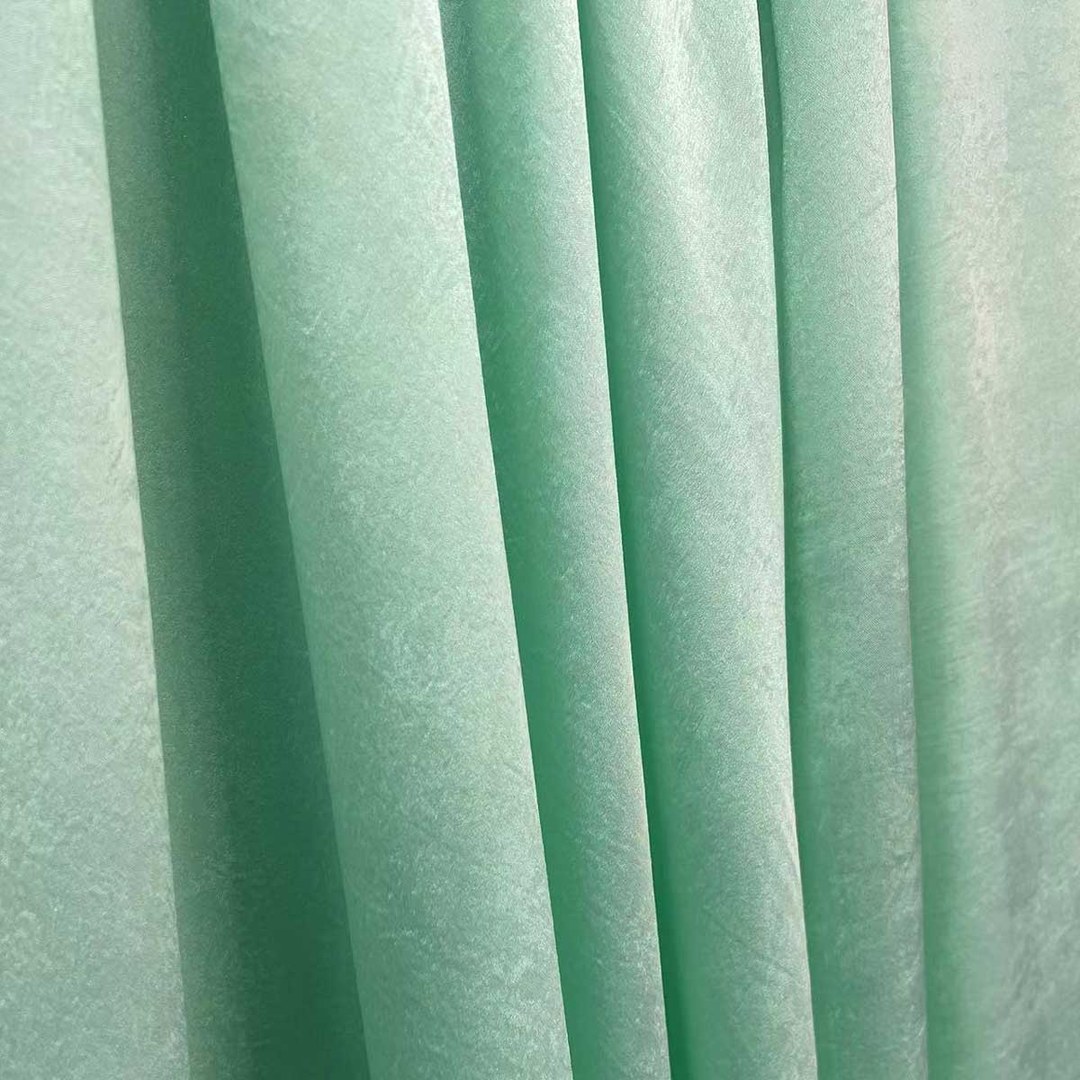 Satiny Touch Turquoise Green Voile Curtain