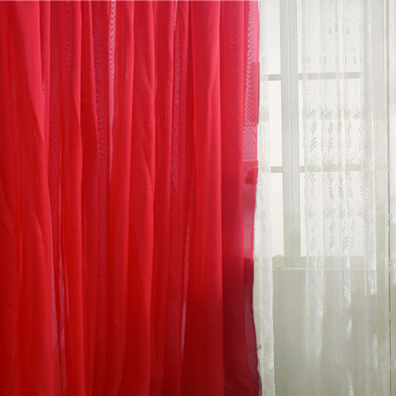 Smarties Red Soft Sheer Curtain