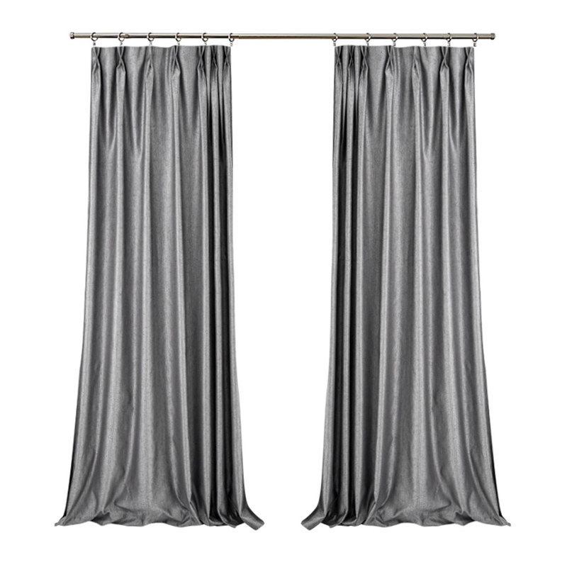Metallic Fantasy Sparkling Shimmering Silver Gray Curtain Drapes