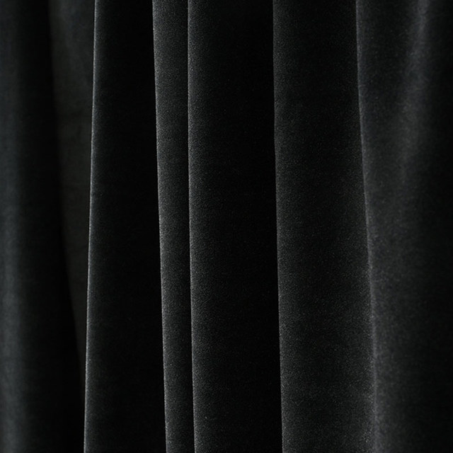 Black velvet curtains store