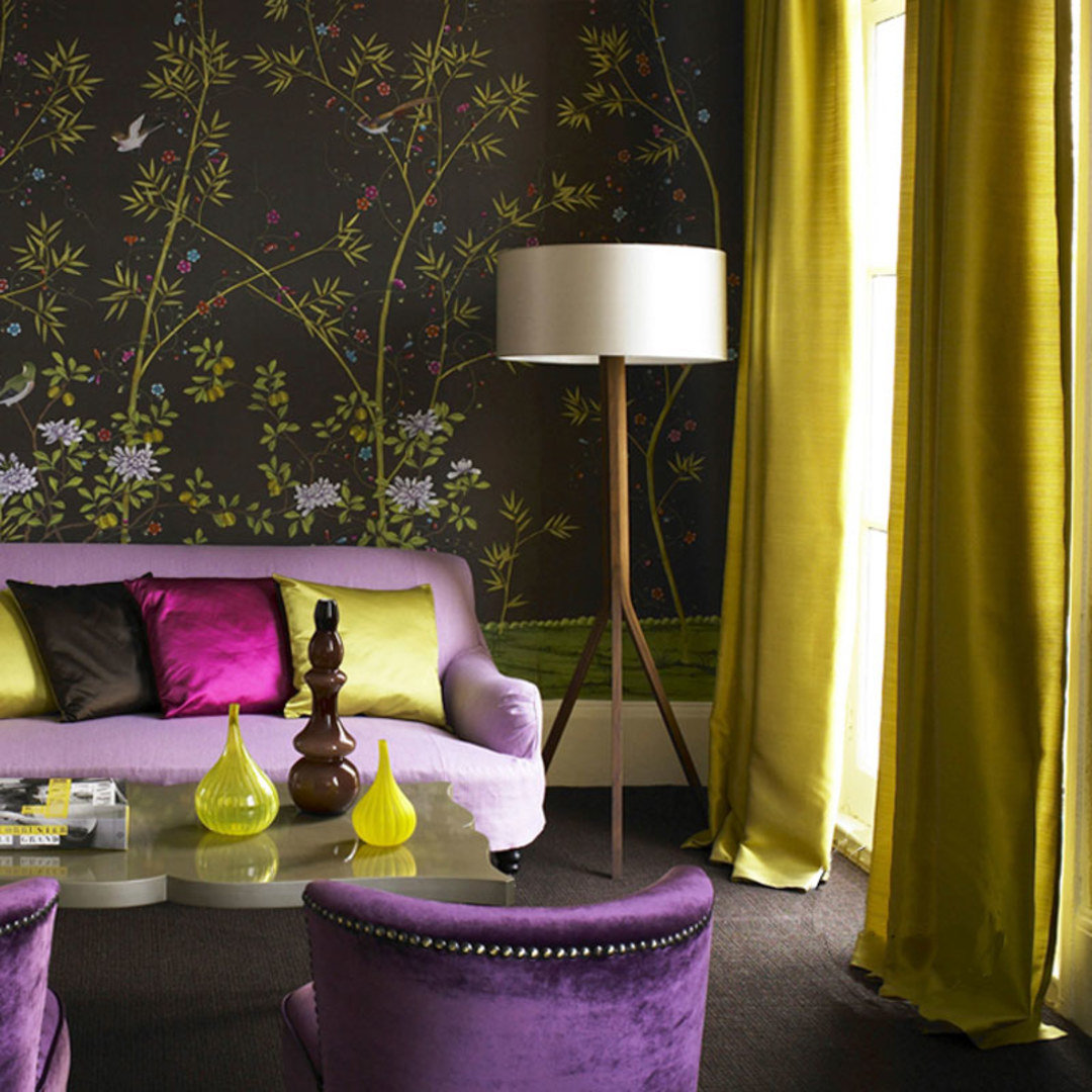 Lustrous Bright Yellow Silky Satin Curtain