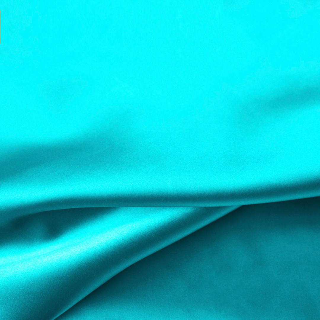 Lustrous Teal Blue Silky Satin Curtain