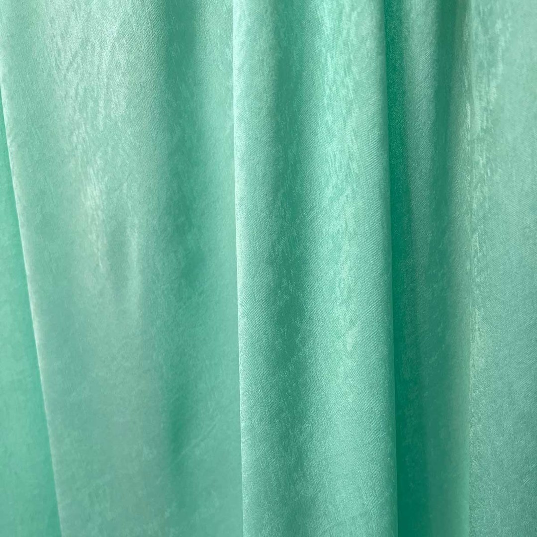 Satiny Touch Turquoise Green Voile Curtain