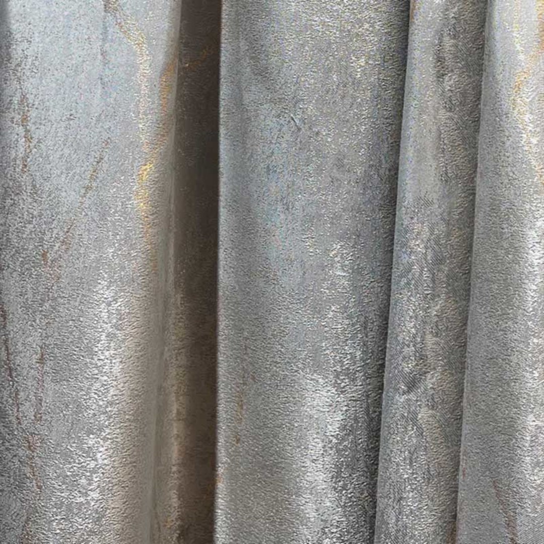 Gold Branches Luxury Jacquard Taupe Gray Curtain